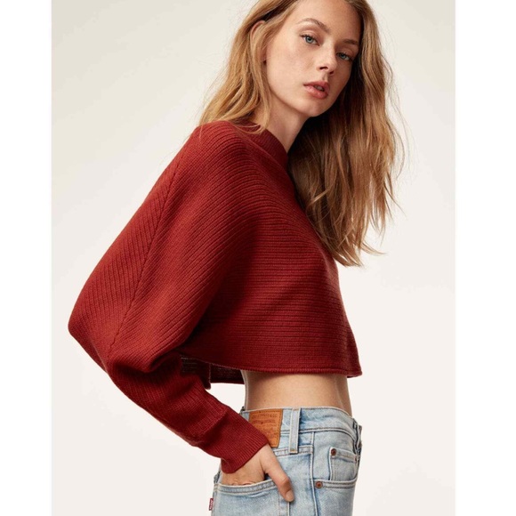 Sweaters | Wilfred Free Red Cropped Sweater | Poshmark